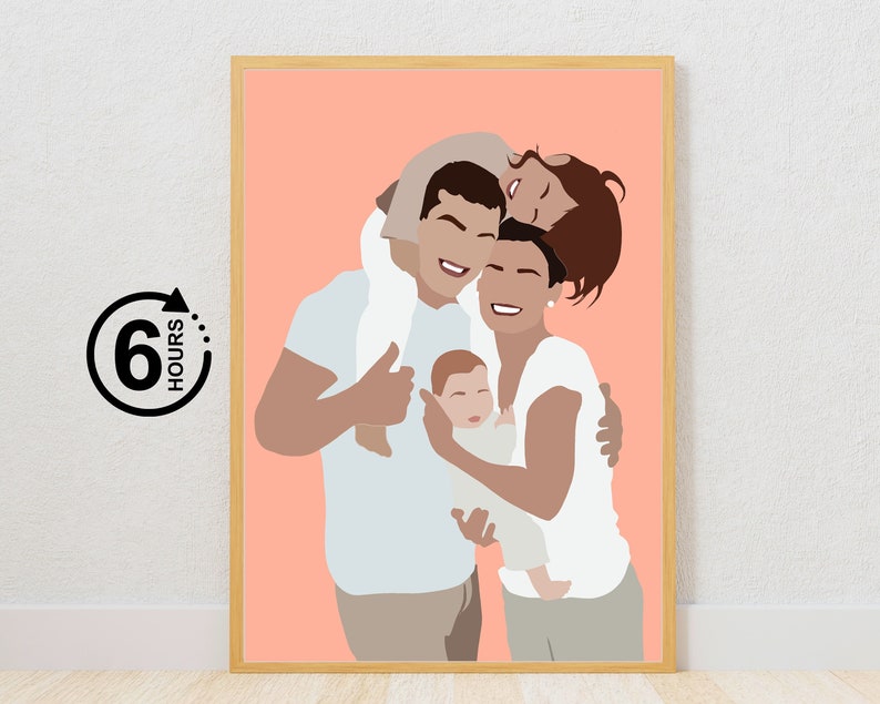 Faceless Portrait, Family Faceless Portrait, Faceless Memorial Digital ...