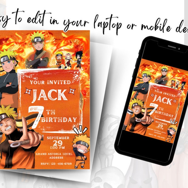Shop Naruto Invitation - Etsy
