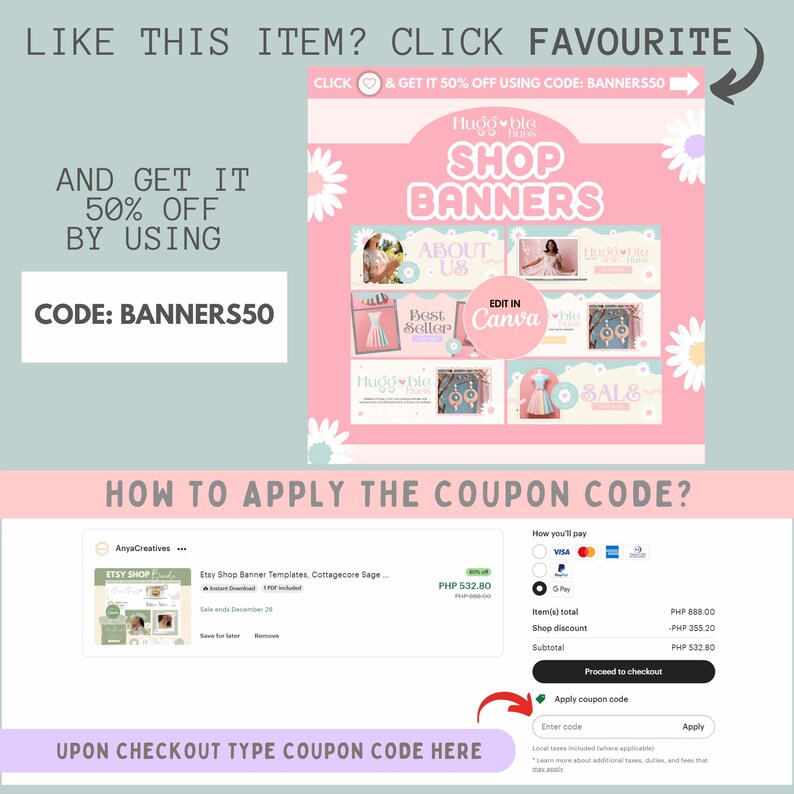 Shop Banner Templates Canva - Shopify Store Banner Designs - Playful ...