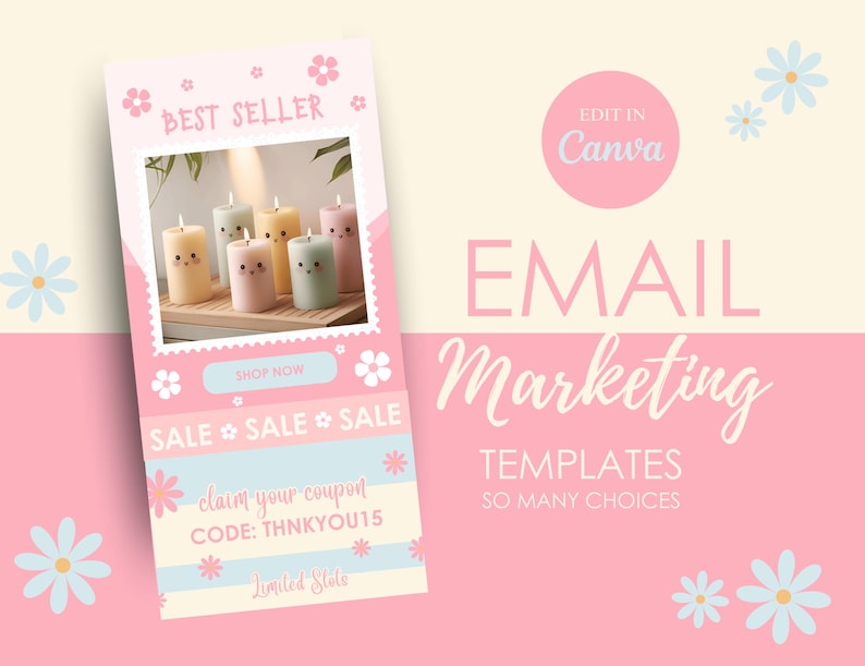 Pink Email Marketing Templates: Canva Newsletter Design ...