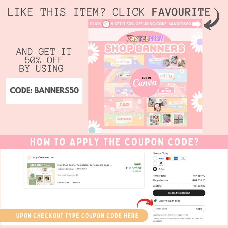 Shop Banner Templates Canva - Shopify Store Banner Designs - Playful ...