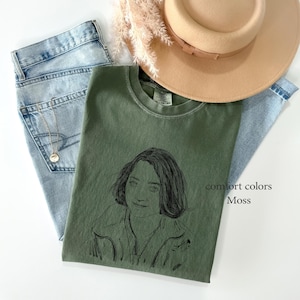 Custom Hand-drawn Portrait T-shirt: Photo Sweatshirt, Customized Photo ...