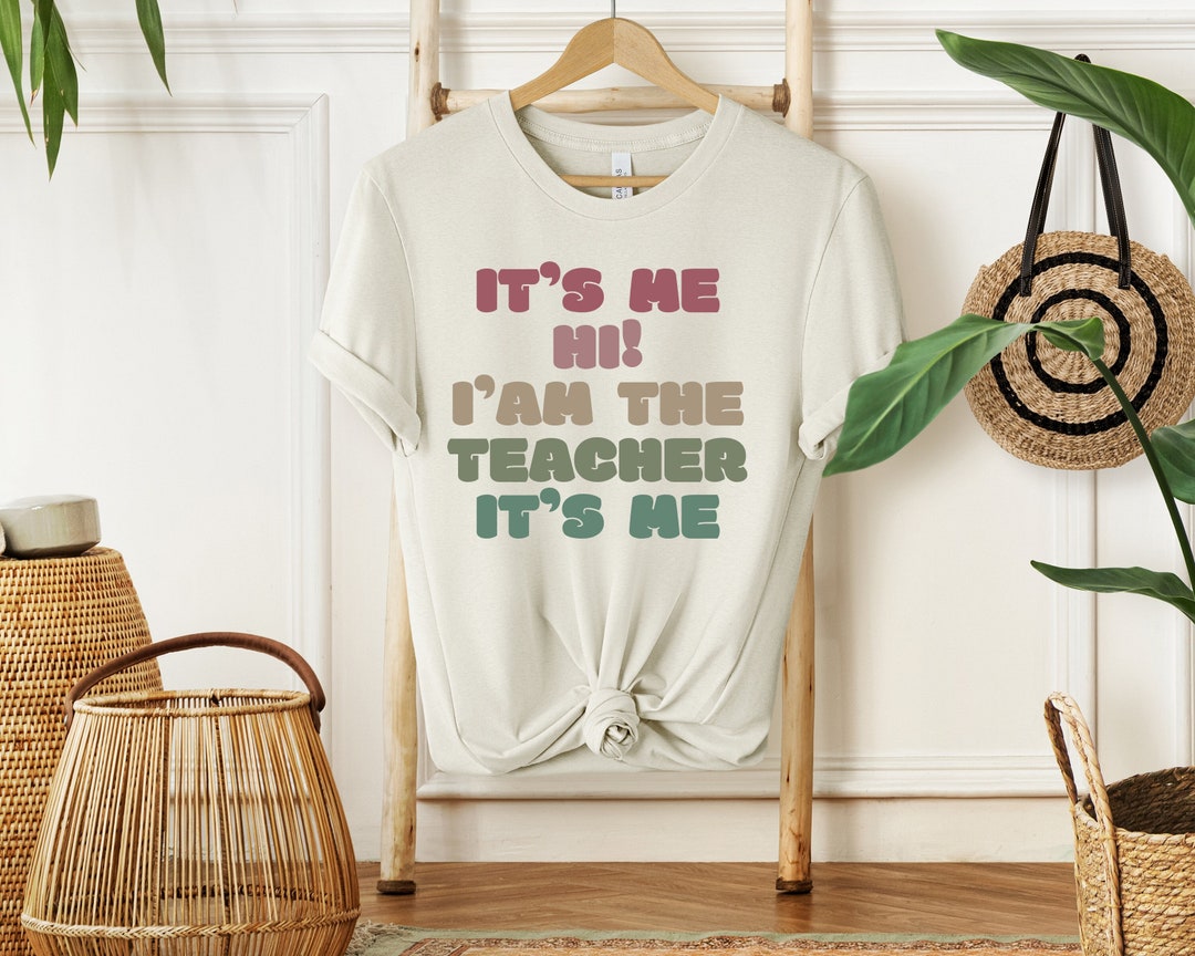 It's Me Hi I'm the Teacher SVG PNG PDF - Teacher Shirt Design, Digital ...