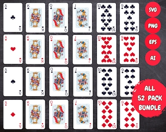 Playing Card SVG, Playing Card Suits Svg, Full Deck of Cards Svg ...