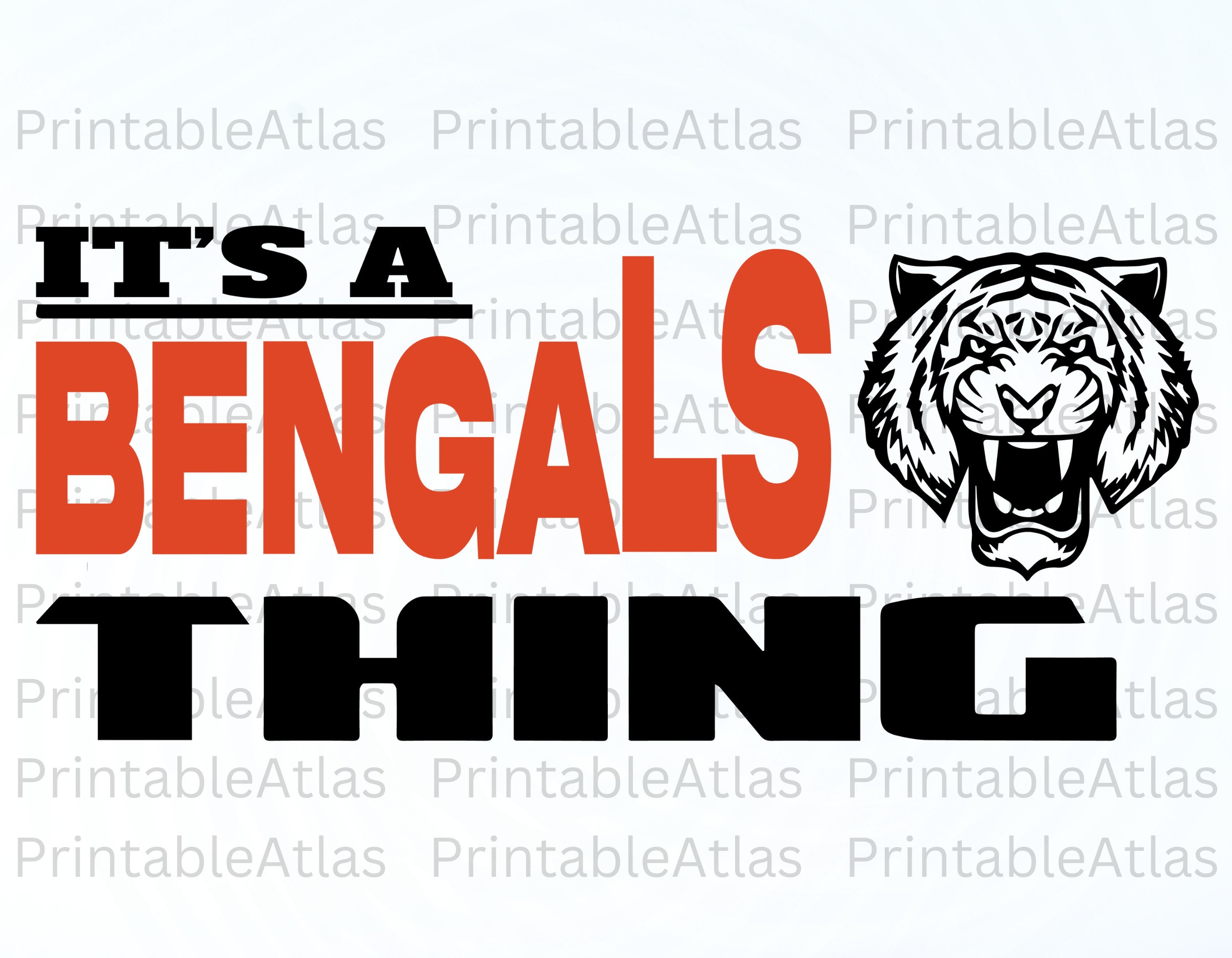 Bengals Svg, Bengals Png, It's a Bengals Thing Svg, Bengals Mascot ...