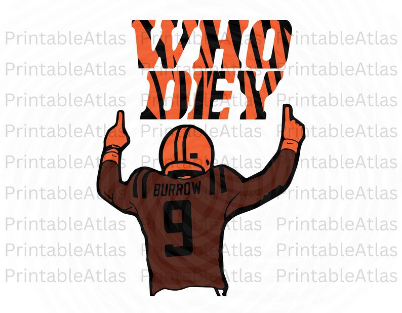 Who Dey SVG PNG for Sublimation Digital Download Burrow Svg, Joe Burrow ...