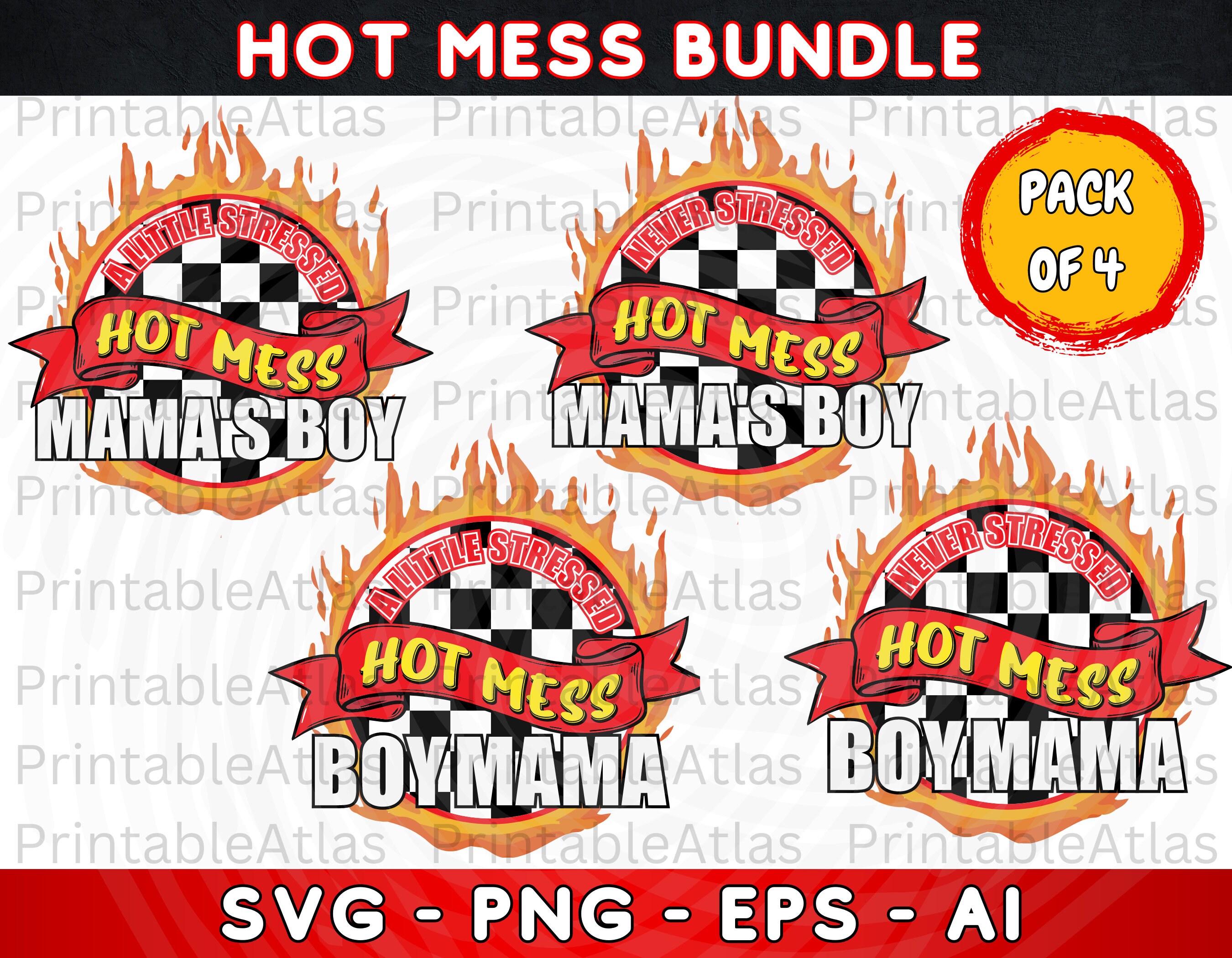 Hot Mess Svg Png Bundle Boymom Svg Mama's Boy Svg Hot - Etsy
