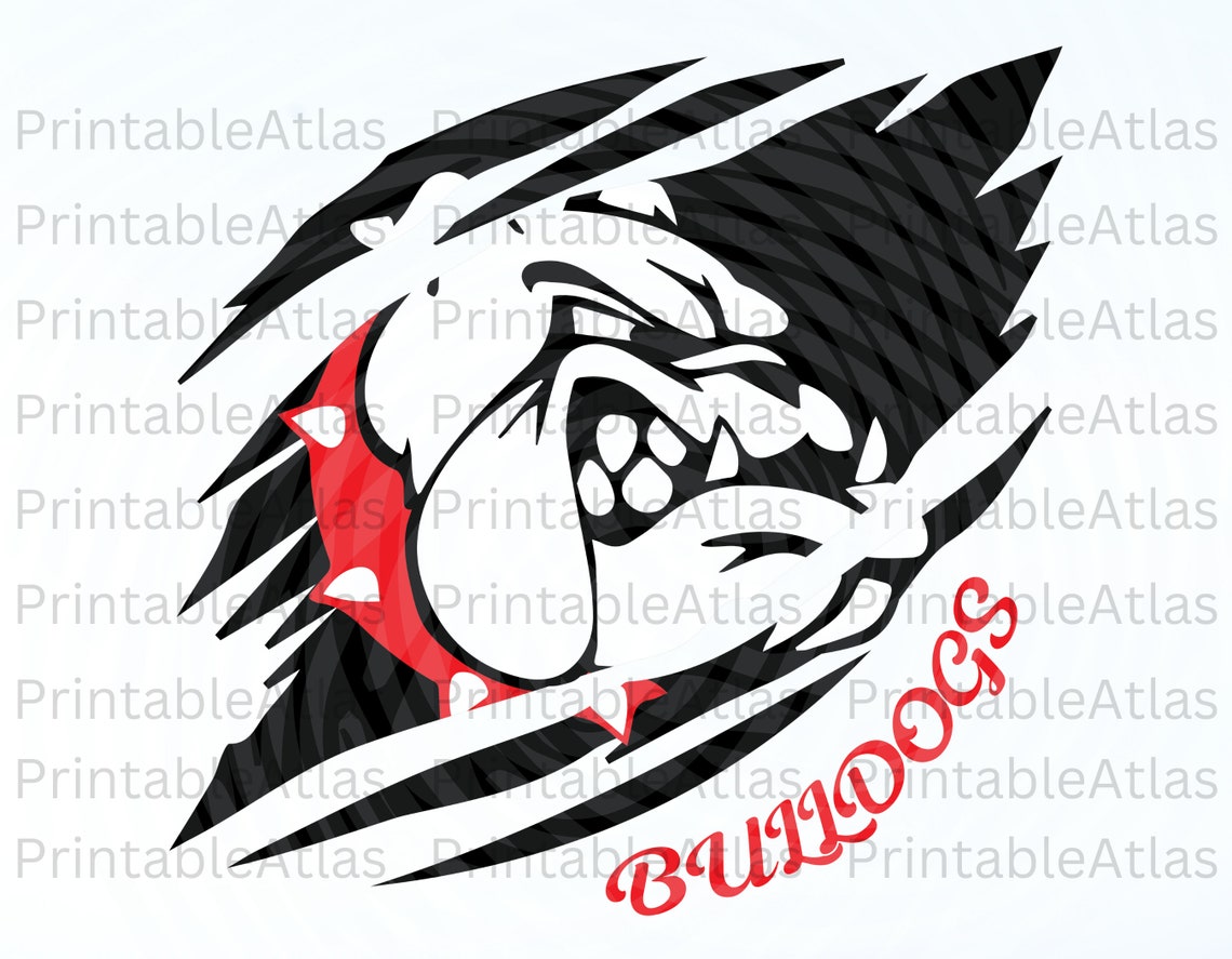 Rip Bulldogs Svg Bulldogs Png Ripped Bulldogs Mascot Svg - Etsy