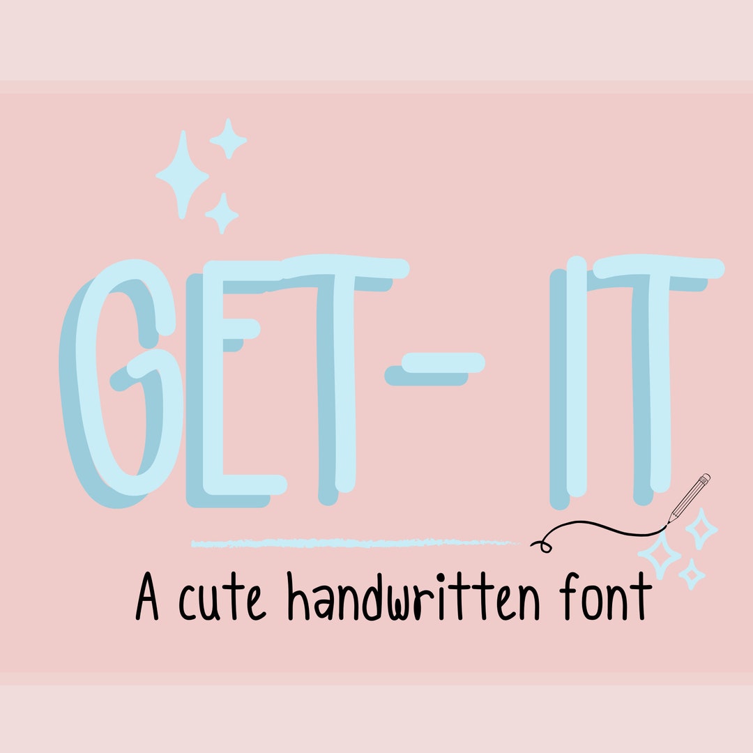 Cute Handwritten Font, Font for Goodnotes, Handwritten Note, Cute Font ...