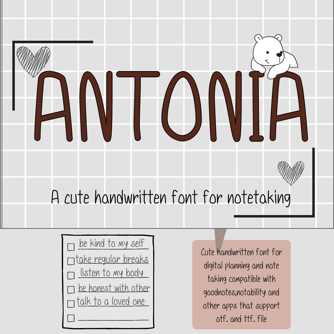 Cute Handwritten Font, Aesthetic Font, Handwriting Font, Handwriting ...