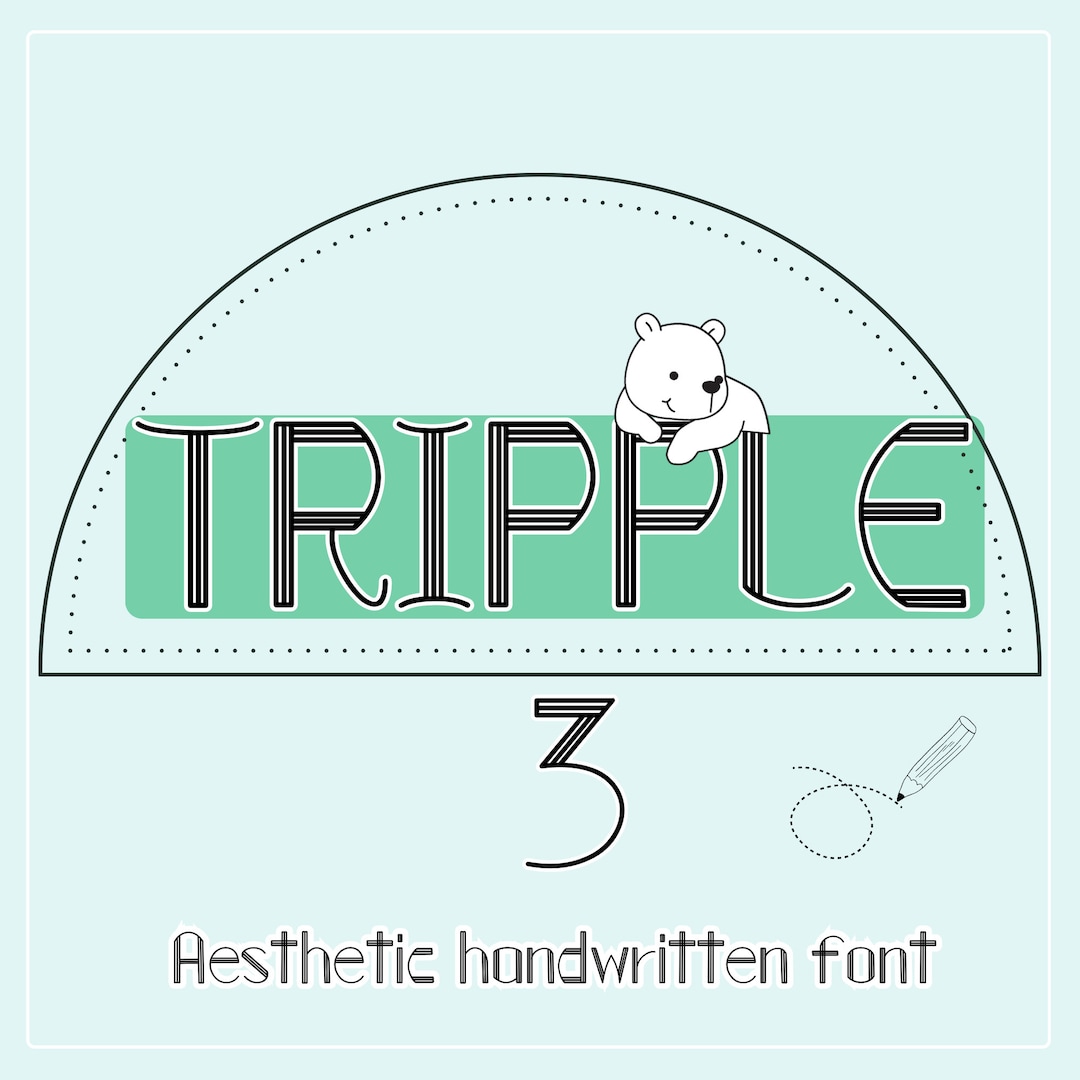 Aesthetic Handwritten Font, Handwriting Font, Handwriting Sheet ...