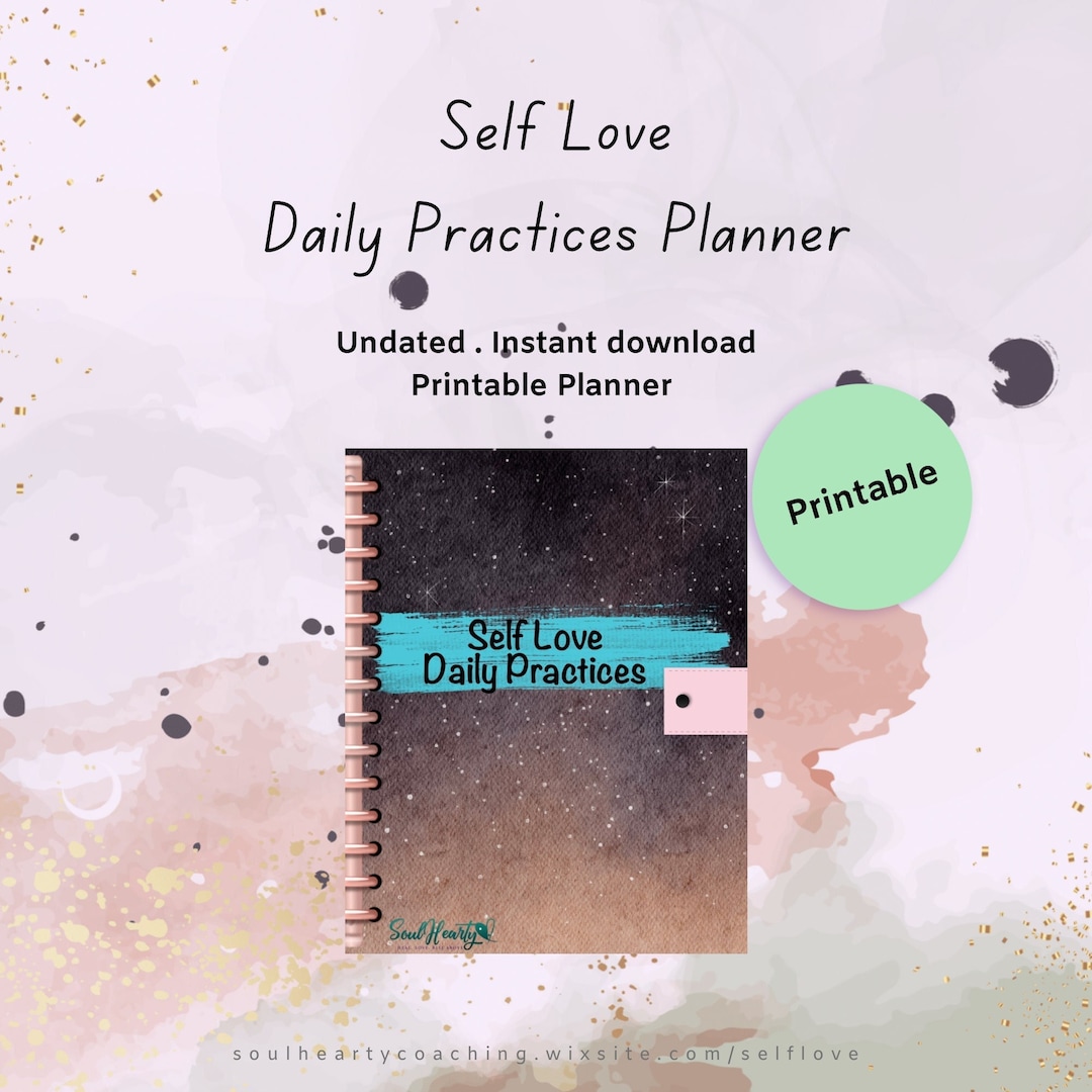 Undated Printable Self Love Planner 2023 Weekly Planner, Hourly Planner ...