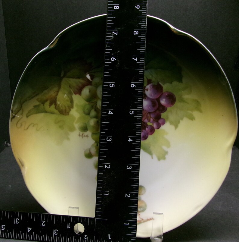 Vintage Hand Painted Fine China, Desert or Salad Plate, Red and Purple ...