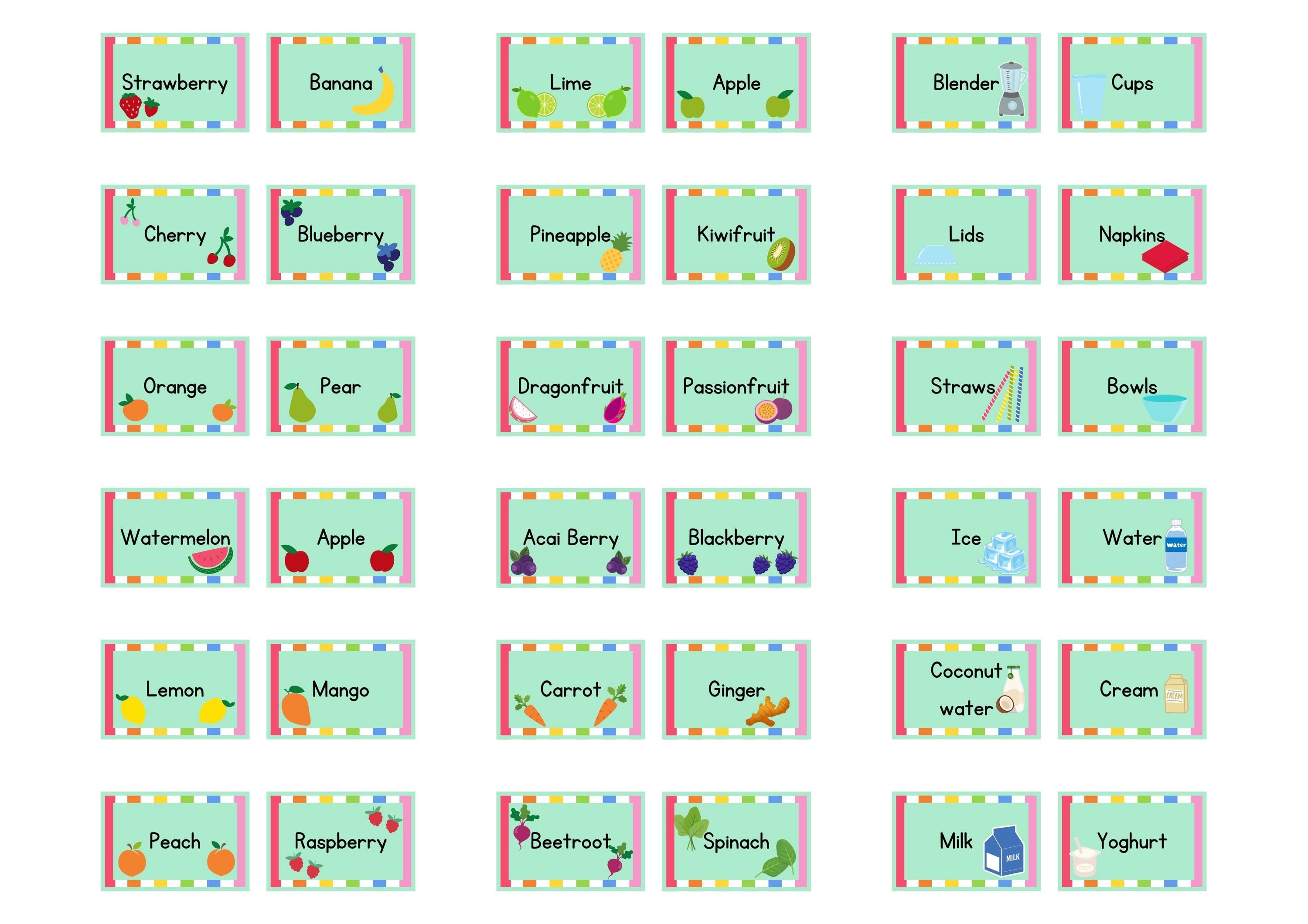 Smoothie Bar Dramatic Play Centre Digital Download | Play Based ...