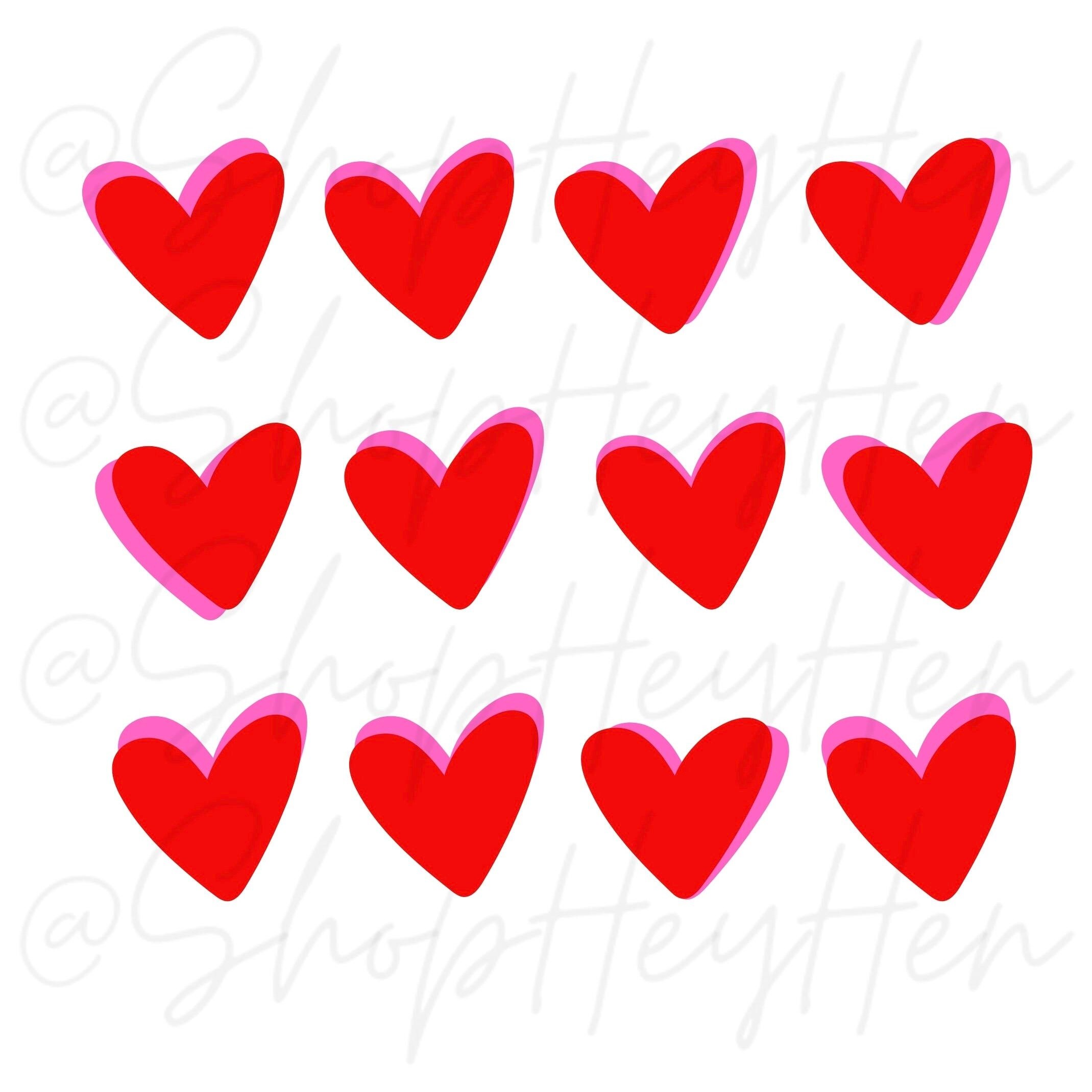 Corazones SVG ARCHIVO PNG - Etsy México