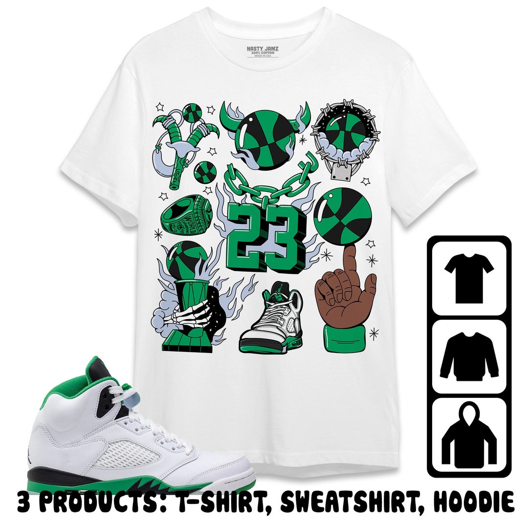Jordan 5 Lucky Green Unisex T-shirt, Sweatshirt, Hoodie, Neclaces ...
