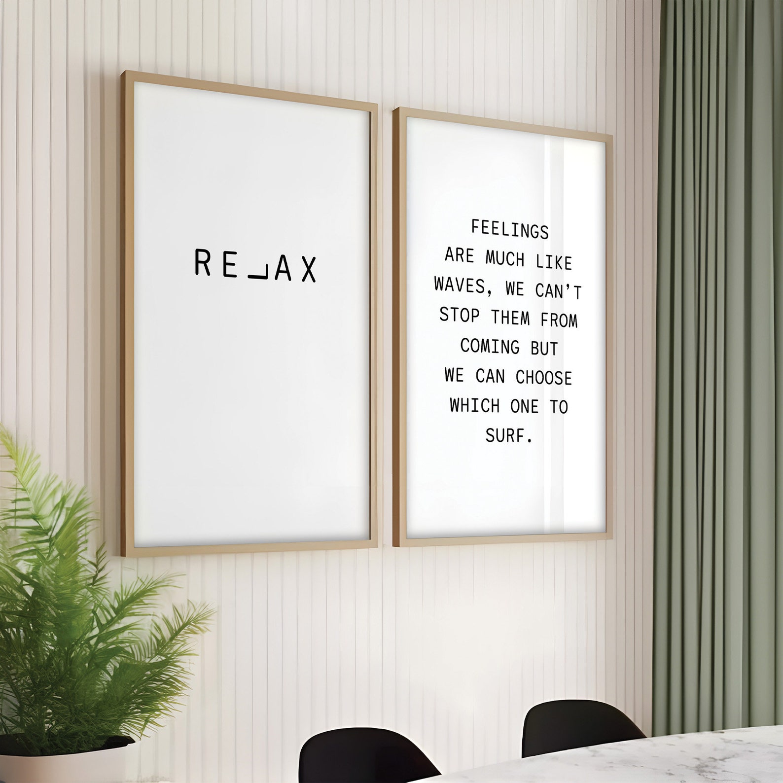 Feelings Are Much Like Waves Printable Poster Affirmation Wall Art Set ...