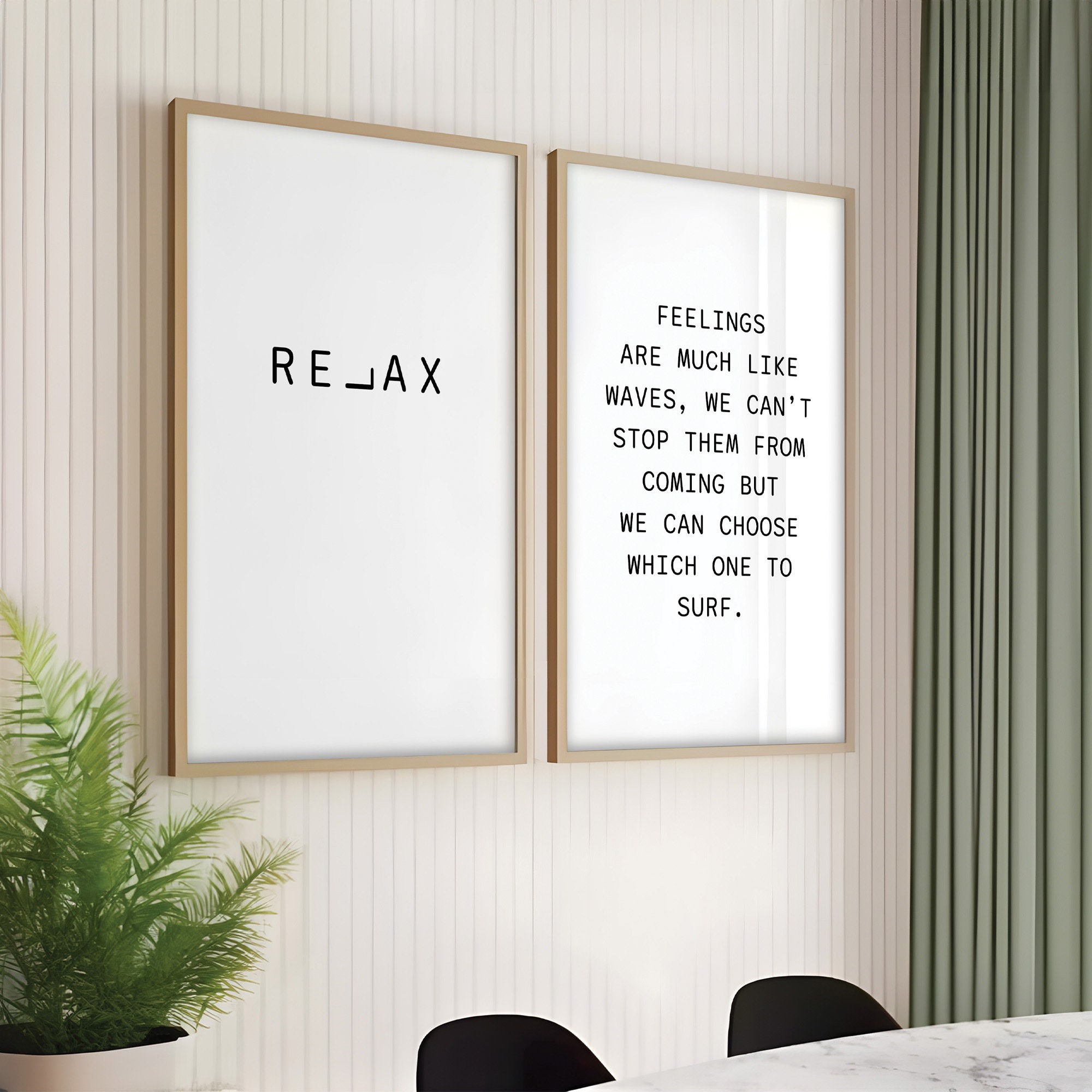 Feelings Are Much Like Waves Printable Poster Affirmation Wall Art Set ...