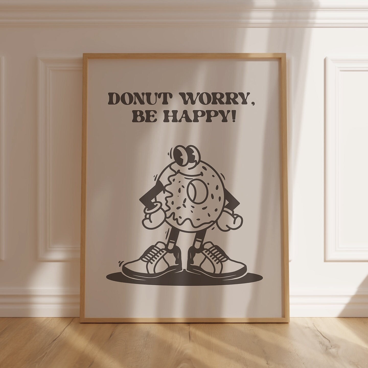 Retro Wall Art Donut Vintage Poster Coffee Nook Decor Food Art Retro ...