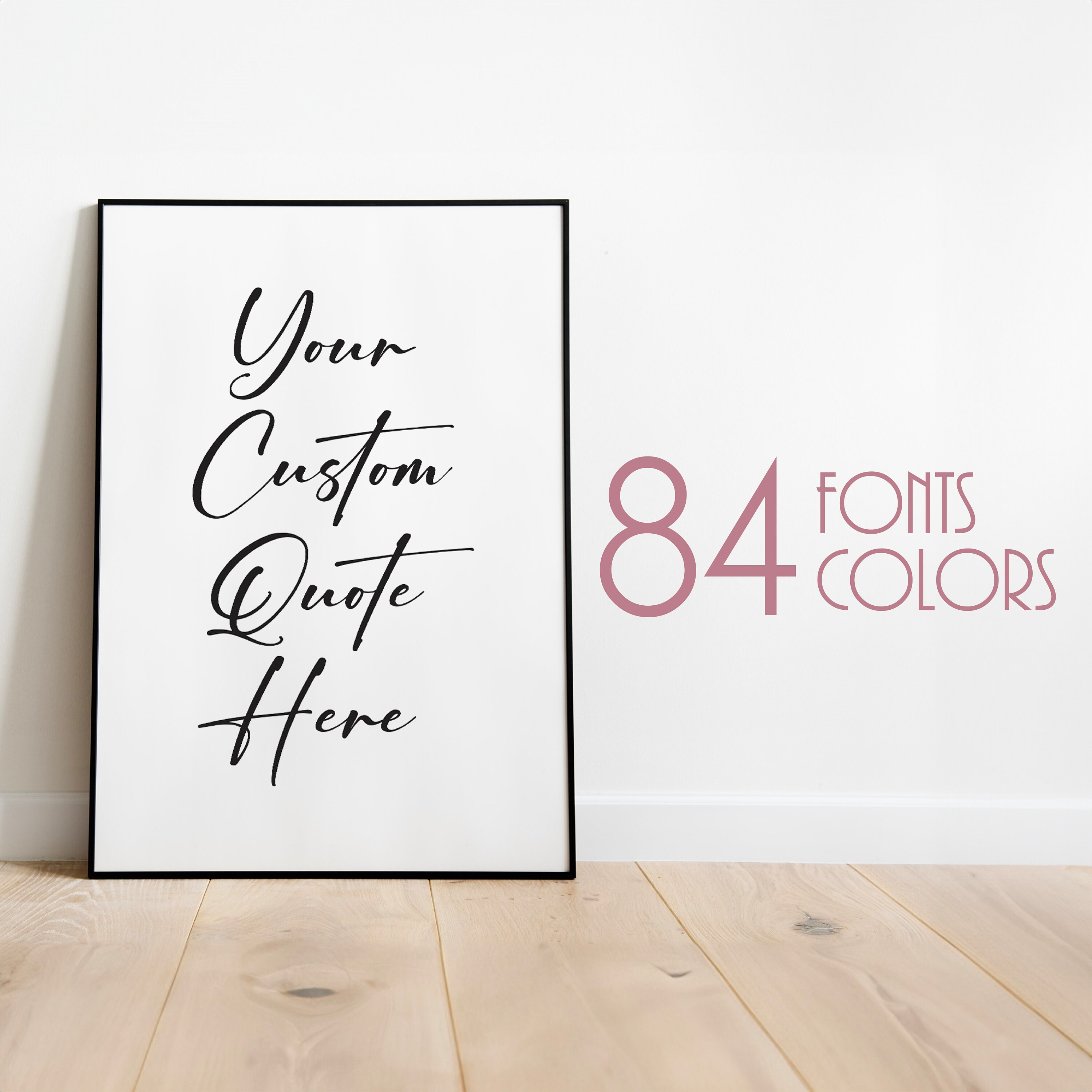 Custom Text Poster Custom Text Print Downloadable Custom Quote - Etsy
