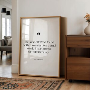 Work in Progress Quote Printable Wall Art Feminine Feminist Office ...