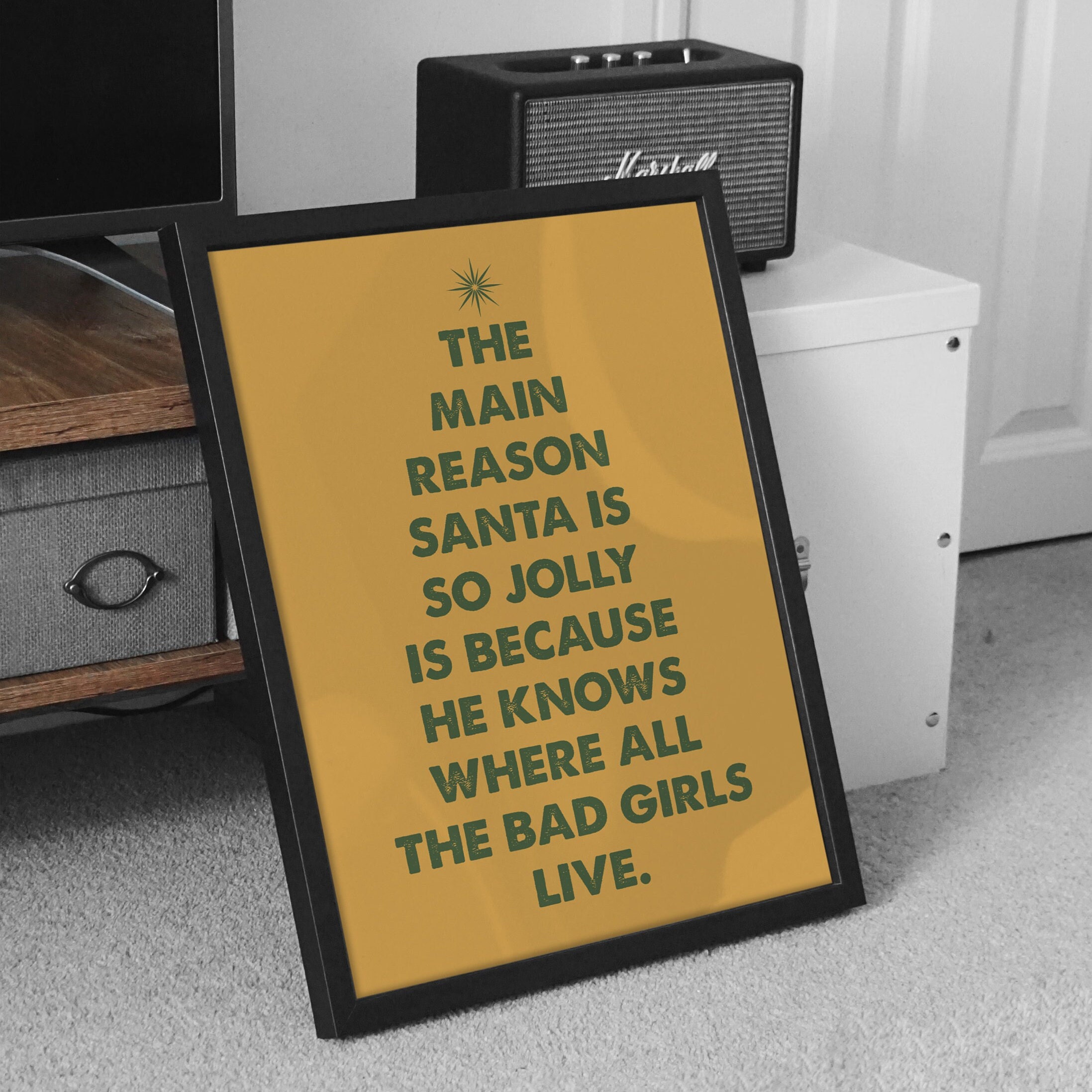 Funny Christmas Quotes Sarcastic Christmas Wall Decor Santa is so Jolly ...