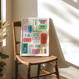 Retro Wall Art Trendy Wall Art Retro Poster Life Ticket Stub Poster ...