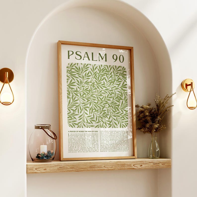 Vintage Psalm 90 Scripture Wall Art Christian Bible Verse Wall Decor - Etsy