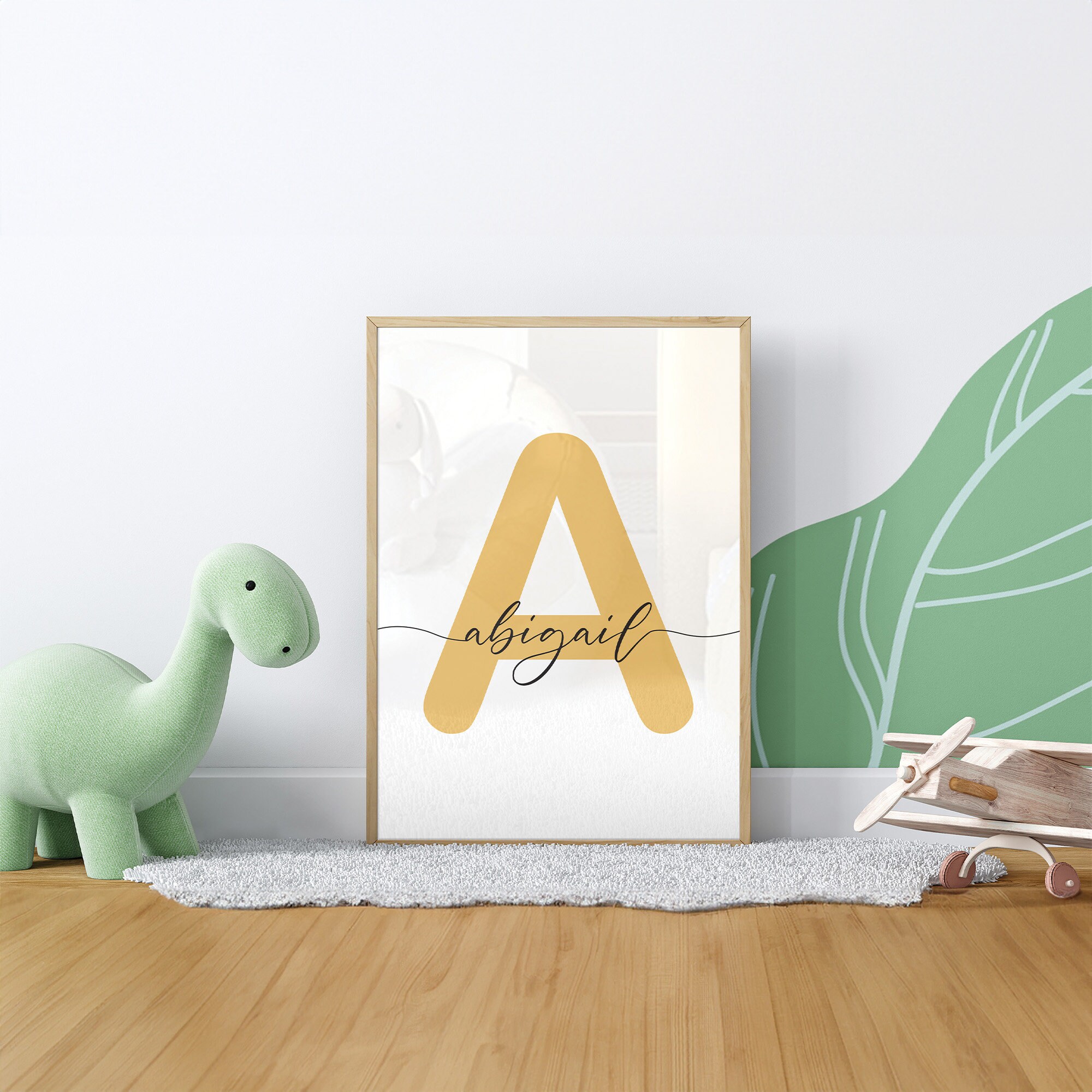 Custom Kids Wall Art With Modern Name Printable Art, Custom Nursery ...