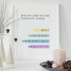 Classroom Decoration Just in Case No One Told You Today - Etsy