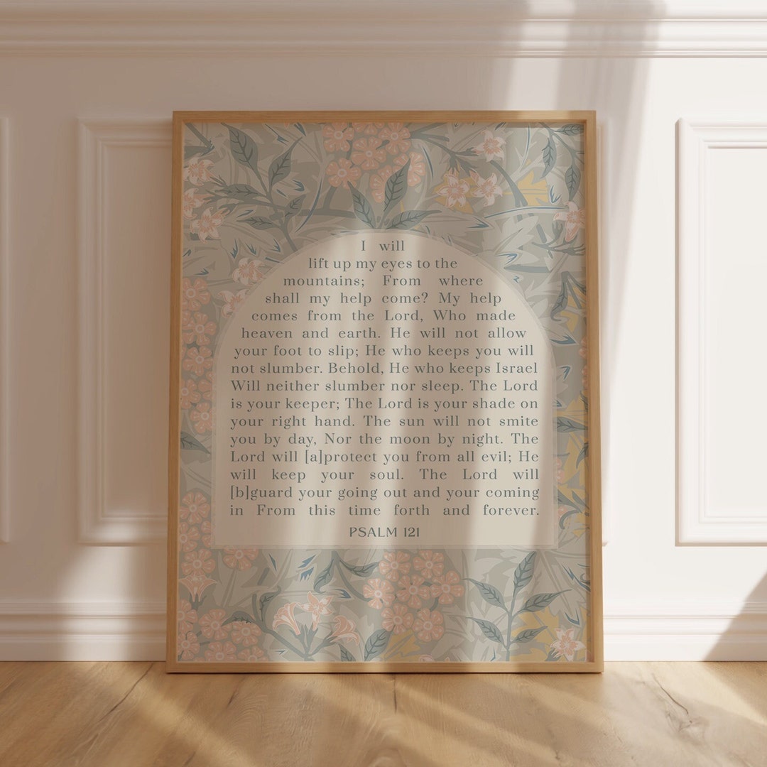 Protection Scripture Wall Art Printable Psalm 121 Bible Verse Poster - Etsy