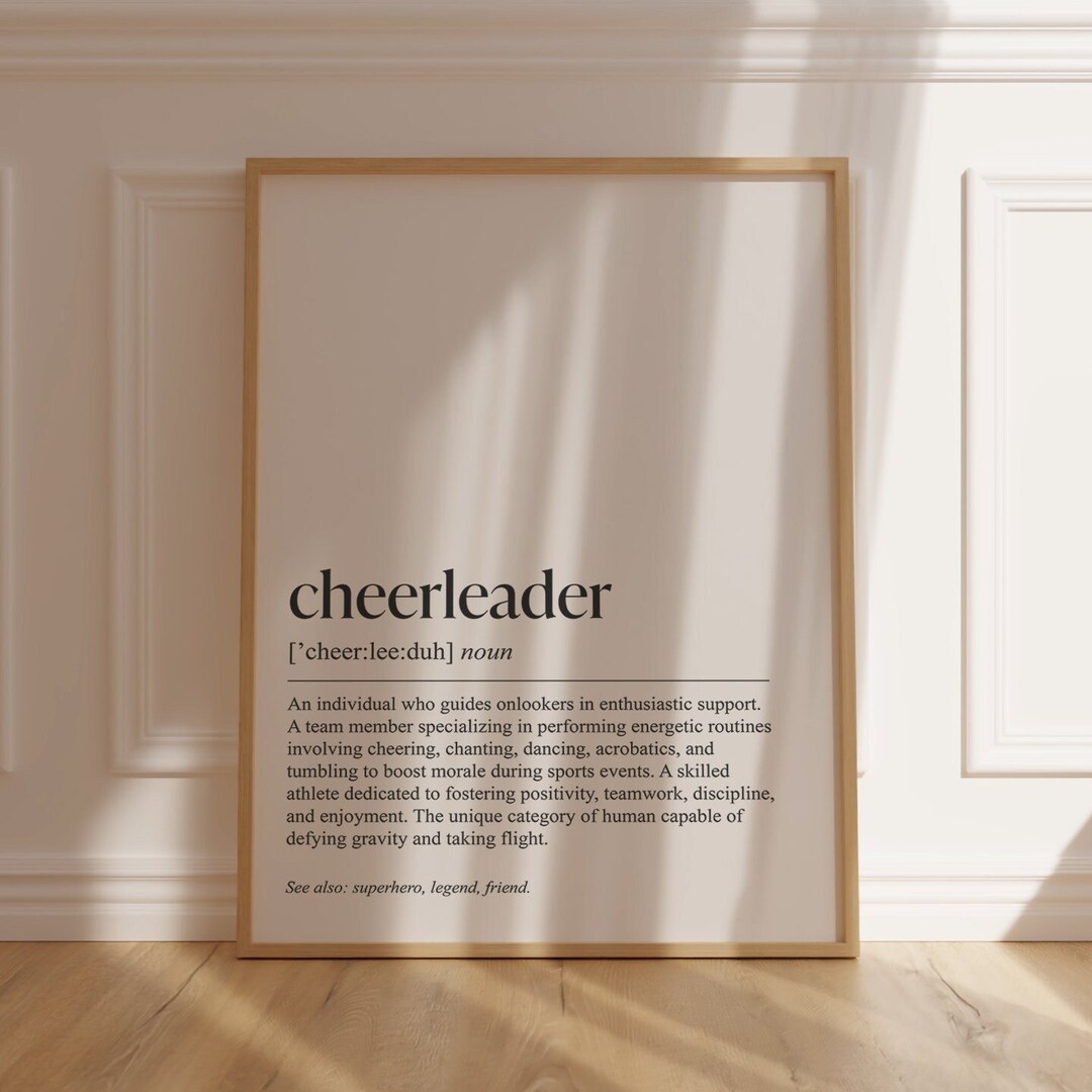 Cheerleader Definition Art Print: Cheerleading Decor (digital Download ...
