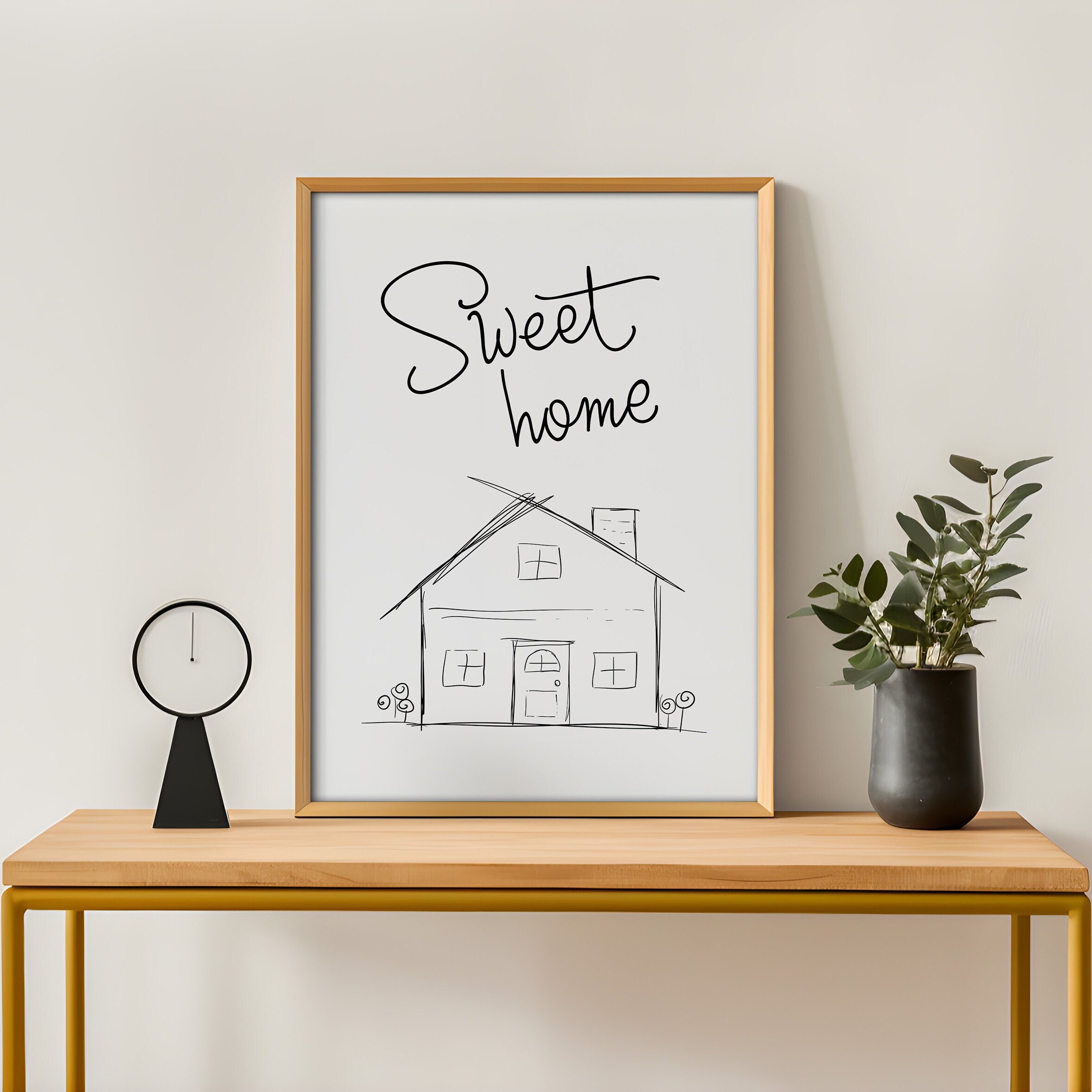 Printable Home Sweet Wall Art Wall Decor Scandinavian Wall Prints ...
