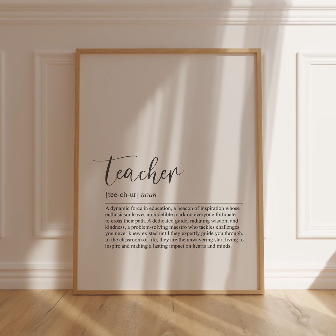 Teacher Definition Print: Appreciation Gift (digital Download) - Etsy