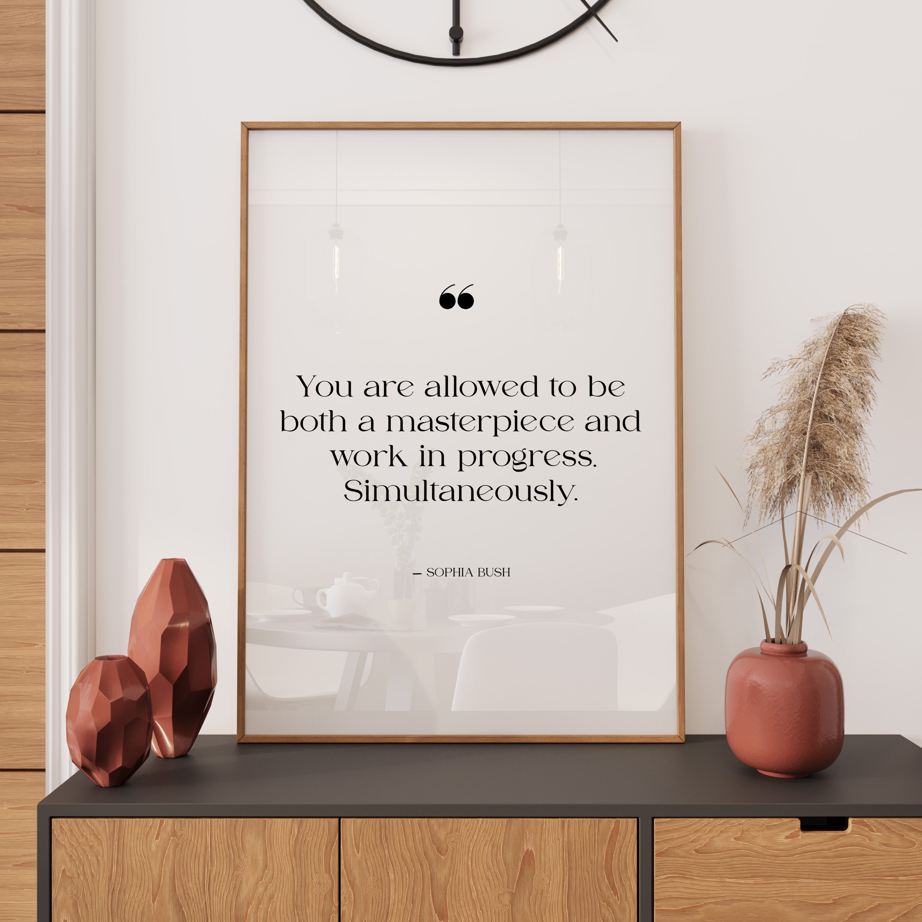Work in Progress Quote Printable Wall Art Feminine Feminist Office ...