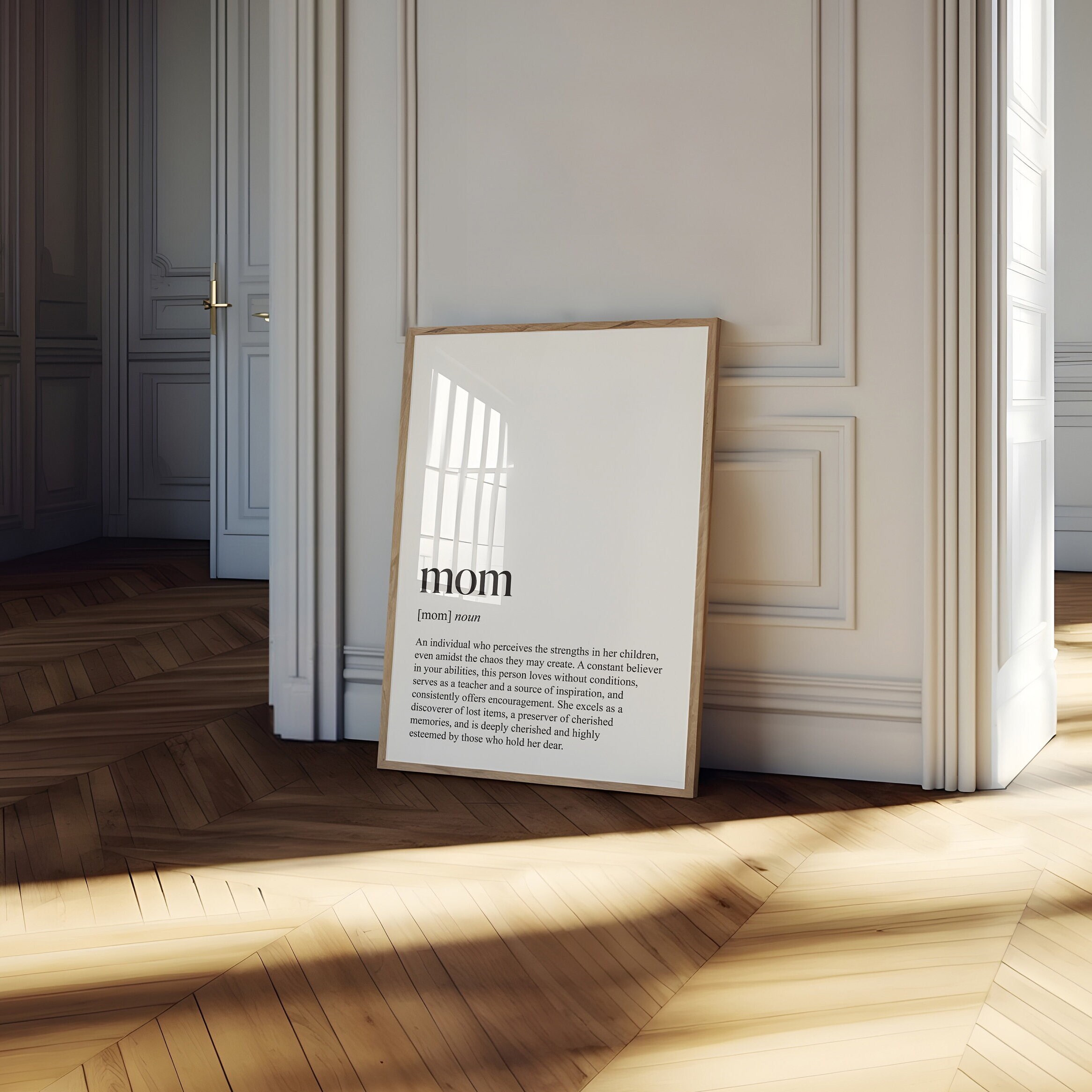 Mom Definition Printable Art Heartfelt Mother's Day Wall Decor Perfect ...