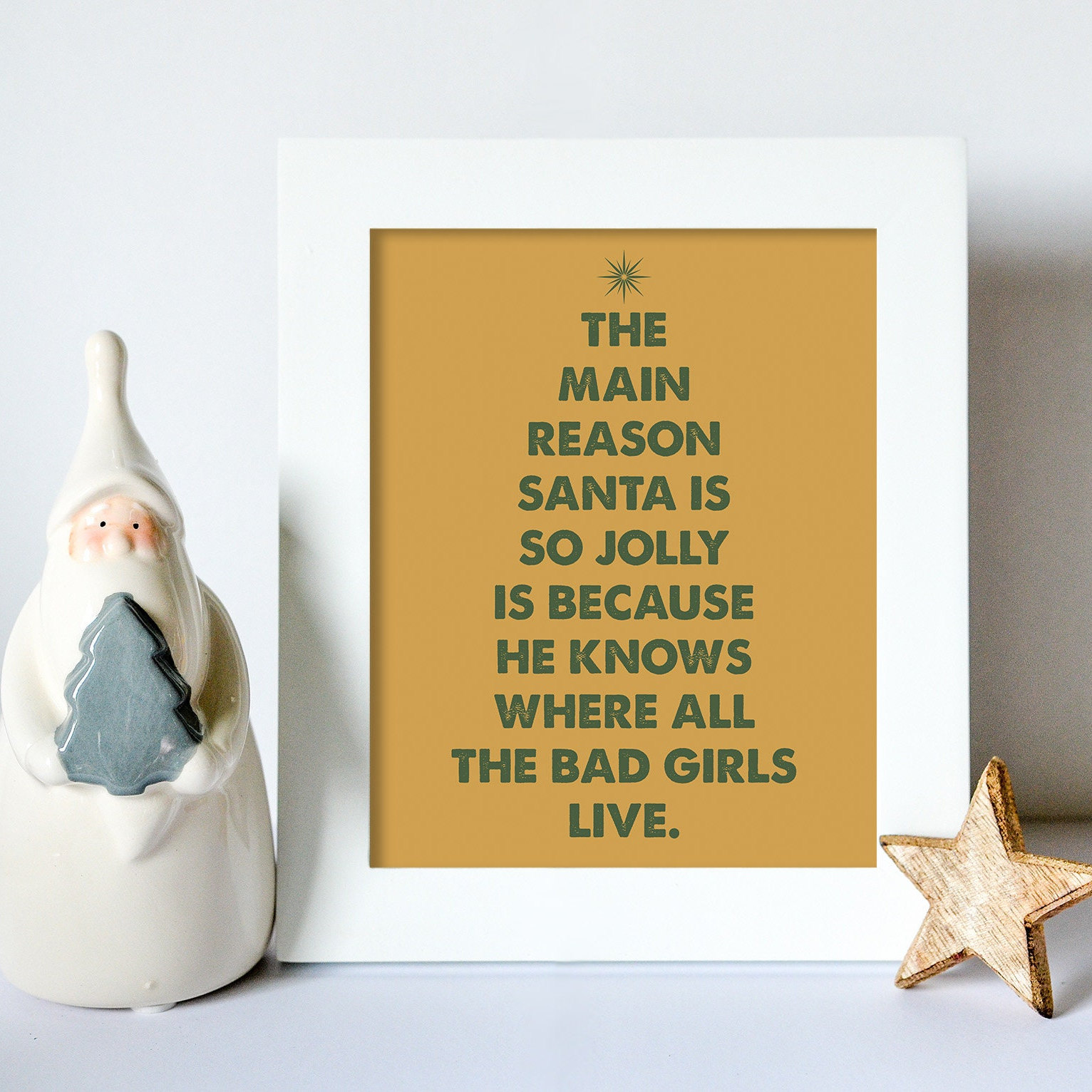 Funny Christmas Quotes Sarcastic Christmas Wall Decor Santa is so Jolly ...