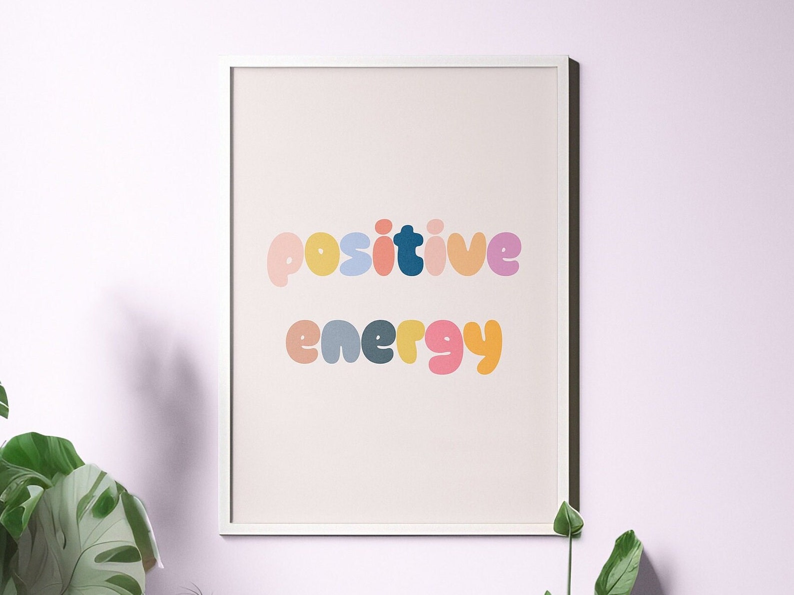 Positive Energy Motivational Quote Print Dorm Wall Art - Etsy