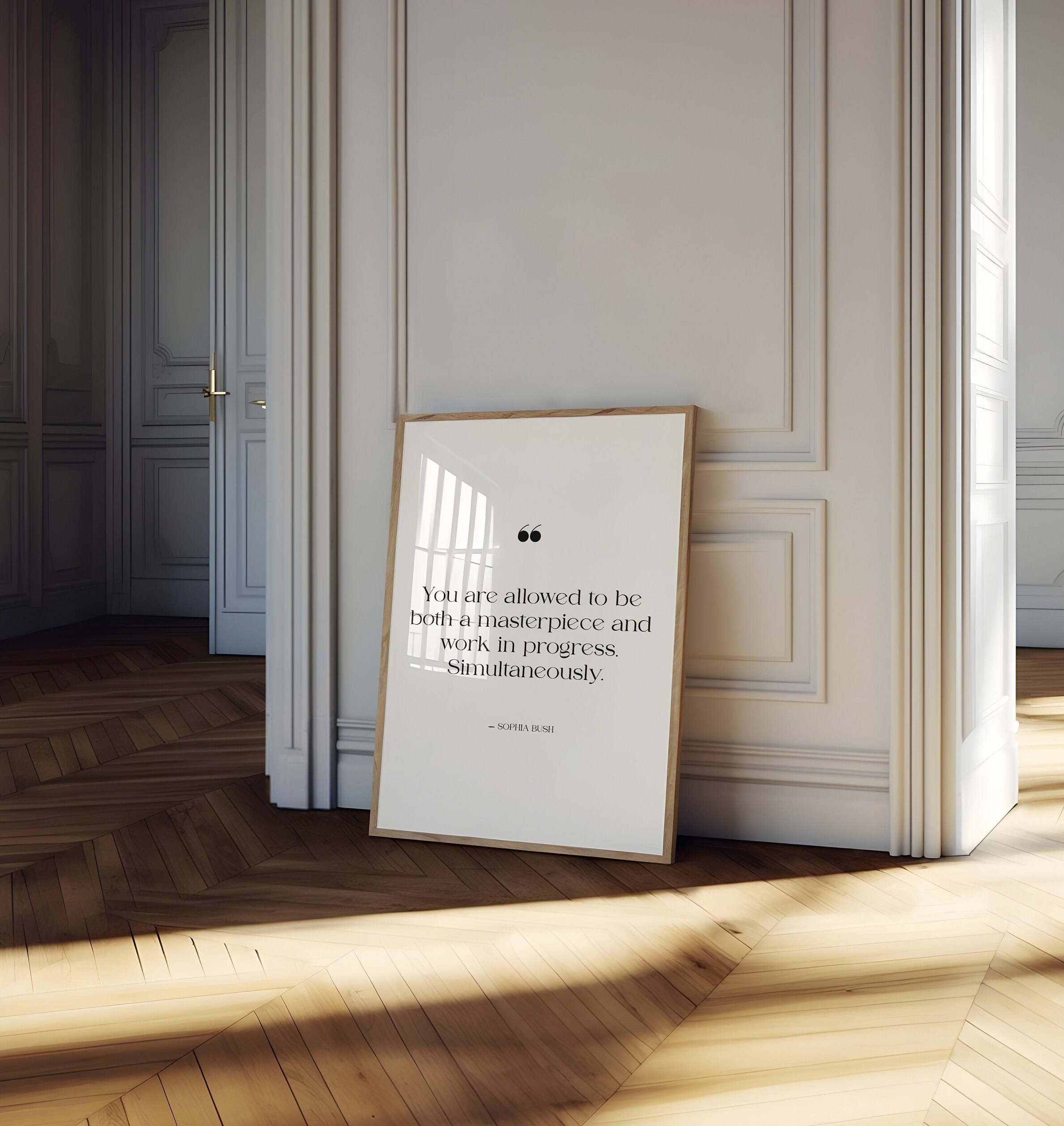 Work in Progress Quote Printable Wall Art Feminine Feminist Office ...