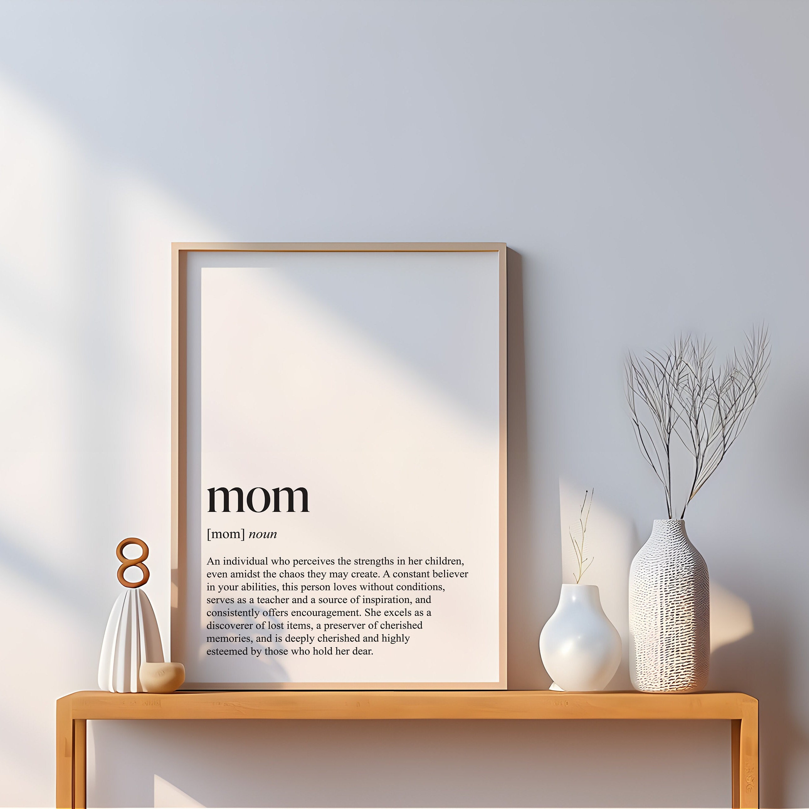 Mom Definition Printable Art Heartfelt Mother's Day Wall Decor Perfect ...