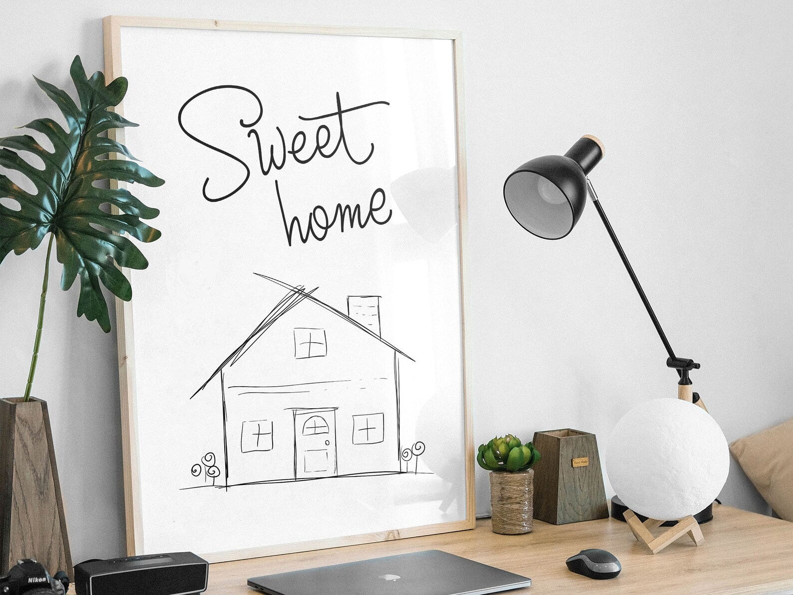 Printable Home Sweet Wall Art Wall Decor Scandinavian Wall - Etsy