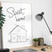Printable Home Sweet Wall Art Wall Decor Scandinavian Wall - Etsy