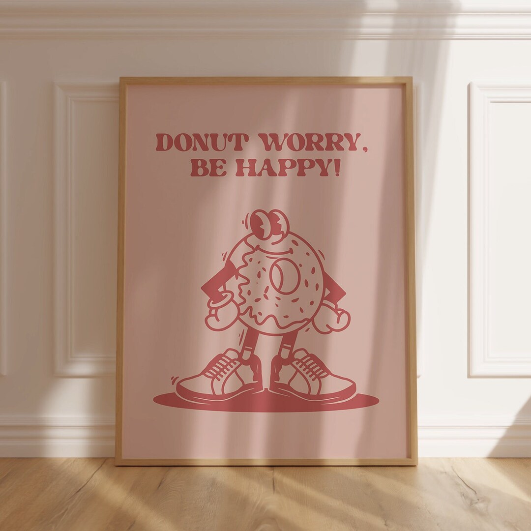Retro Wall Art Donut Vintage Poster Coffee Nook Decor Food Art Retro ...