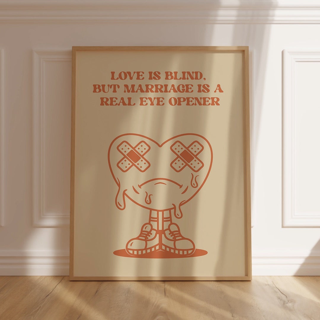 Love Quotes and Groovy 70s Retro Art Vintage Decor Cartoon Art and ...