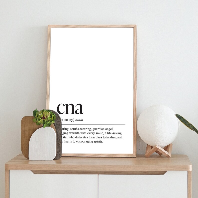 CNA Definition Wall Art Office Decor for Workspace Decor Gift for ...