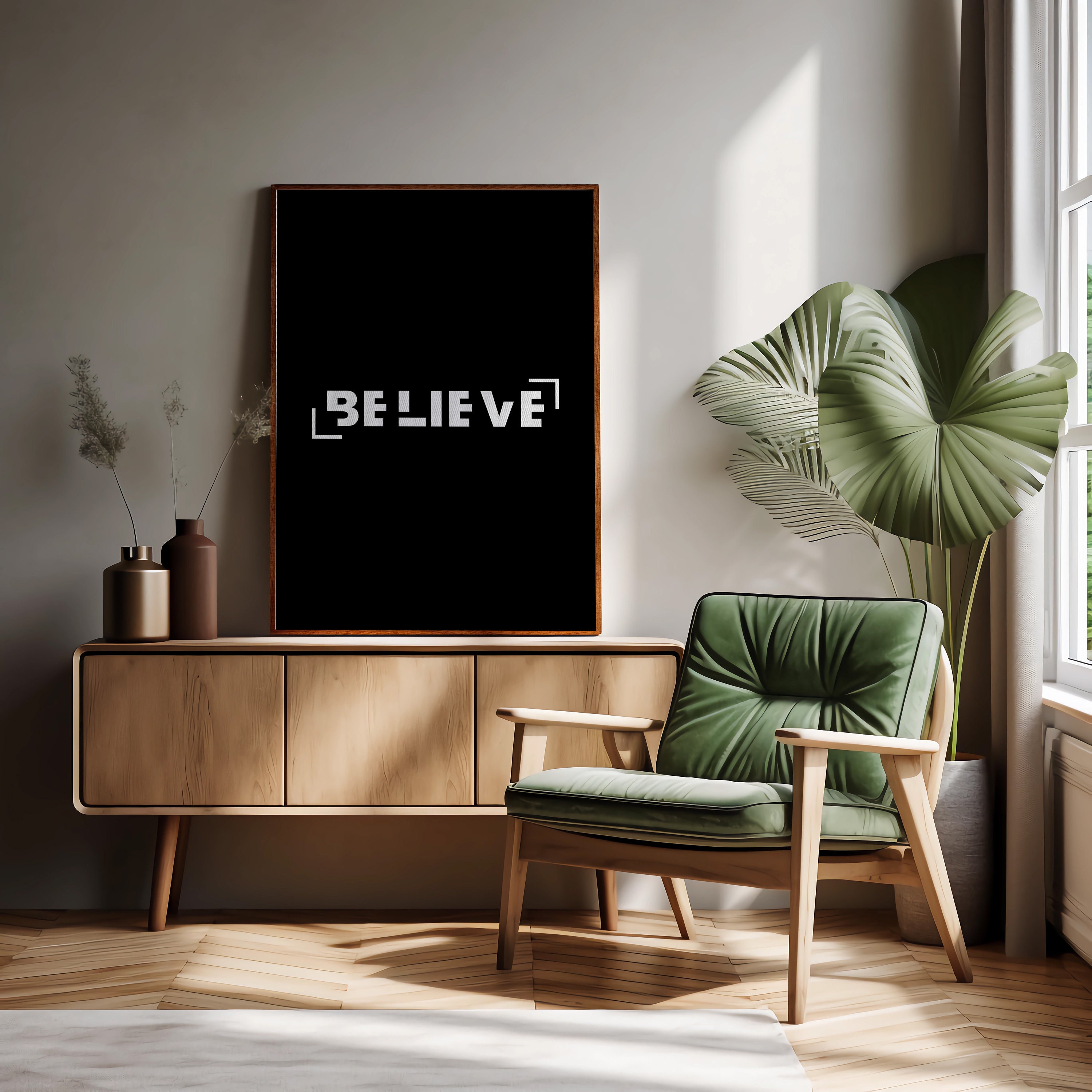 Believe Sign Instant Download, Minimalist Art, Believe Printable Wall ...