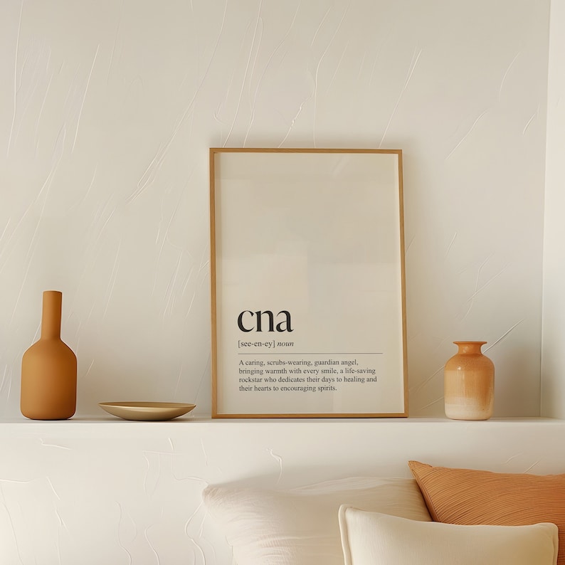 CNA Definition Wall Art Office Decor for Workspace Decor Gift for ...