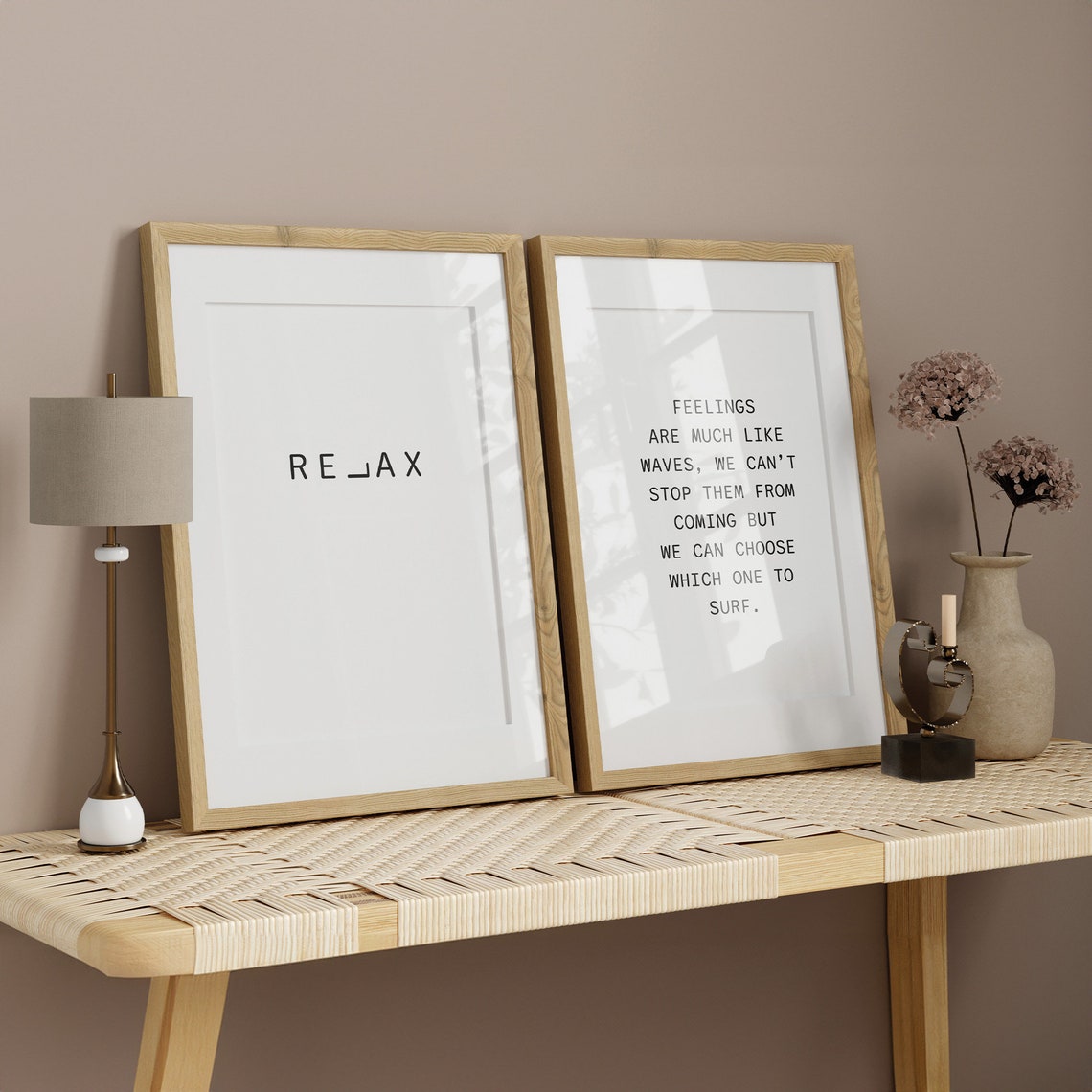 Feelings Are Much Like Waves Printable Poster Affirmation Wall Art Set ...