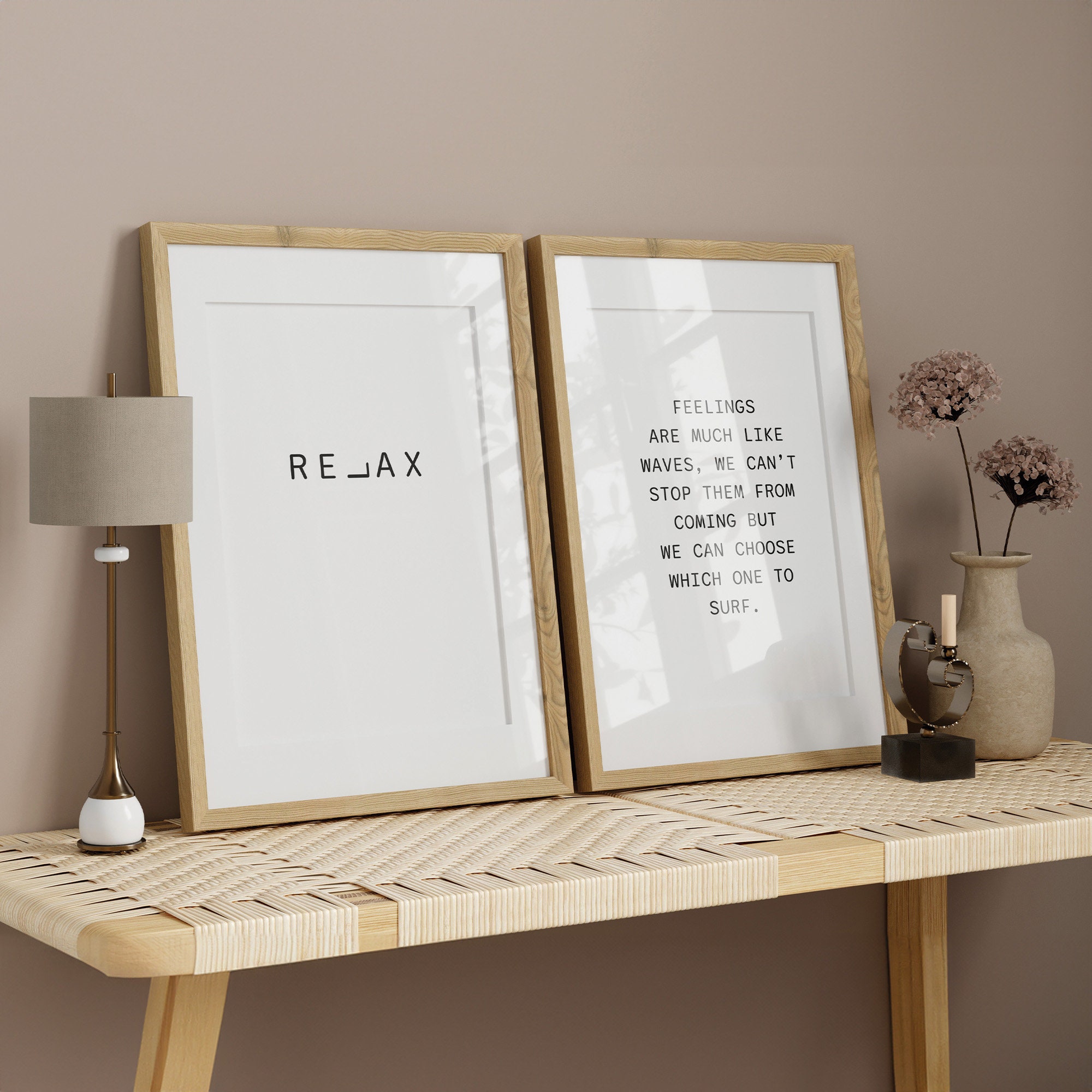 Feelings Are Much Like Waves Printable Poster Affirmation Wall Art Set ...