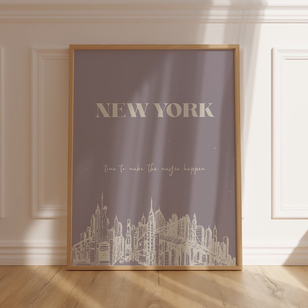 New York City Wall Art Inspirational Travel Poster Nyc Prints Perfect ...